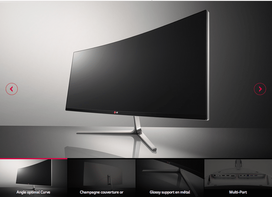 Ecran LG 21:9 courbé 34UC97, l'image dans tous les sens