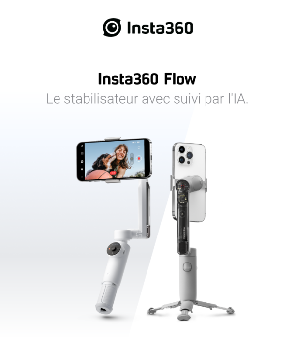Découvrez l'Insta360 Flow : LE NOUVEAU stabilisateur de smartphone. Transformez votre smartphone ...