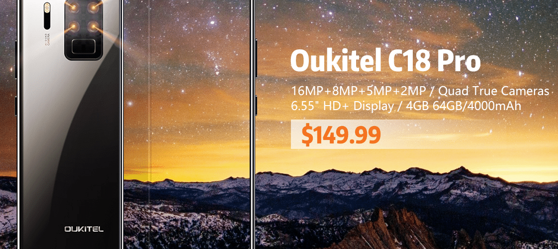 Oukitel C18 pro,un Smartphone 4G 6,55" HD avec 64G, 4 caméras et ...