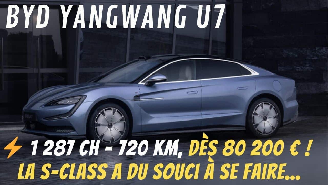 BYD Yangwang U7 : La berline électrique de luxe 1 287 ch arrive en Chine à partir de 80 200