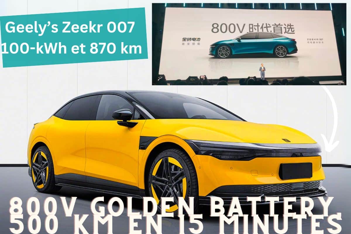 Geely Dévoile la Zeekr 007 avec Batterie de 100 kWh pour 870 km et Charge Ultra-Rapide de 500 km ...