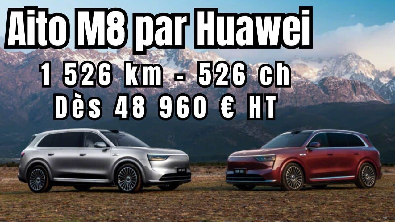 Aito M8 par Huawei : SUV hybride 1 526 km dès 48 960 € HT, déjà 140 000 commandes