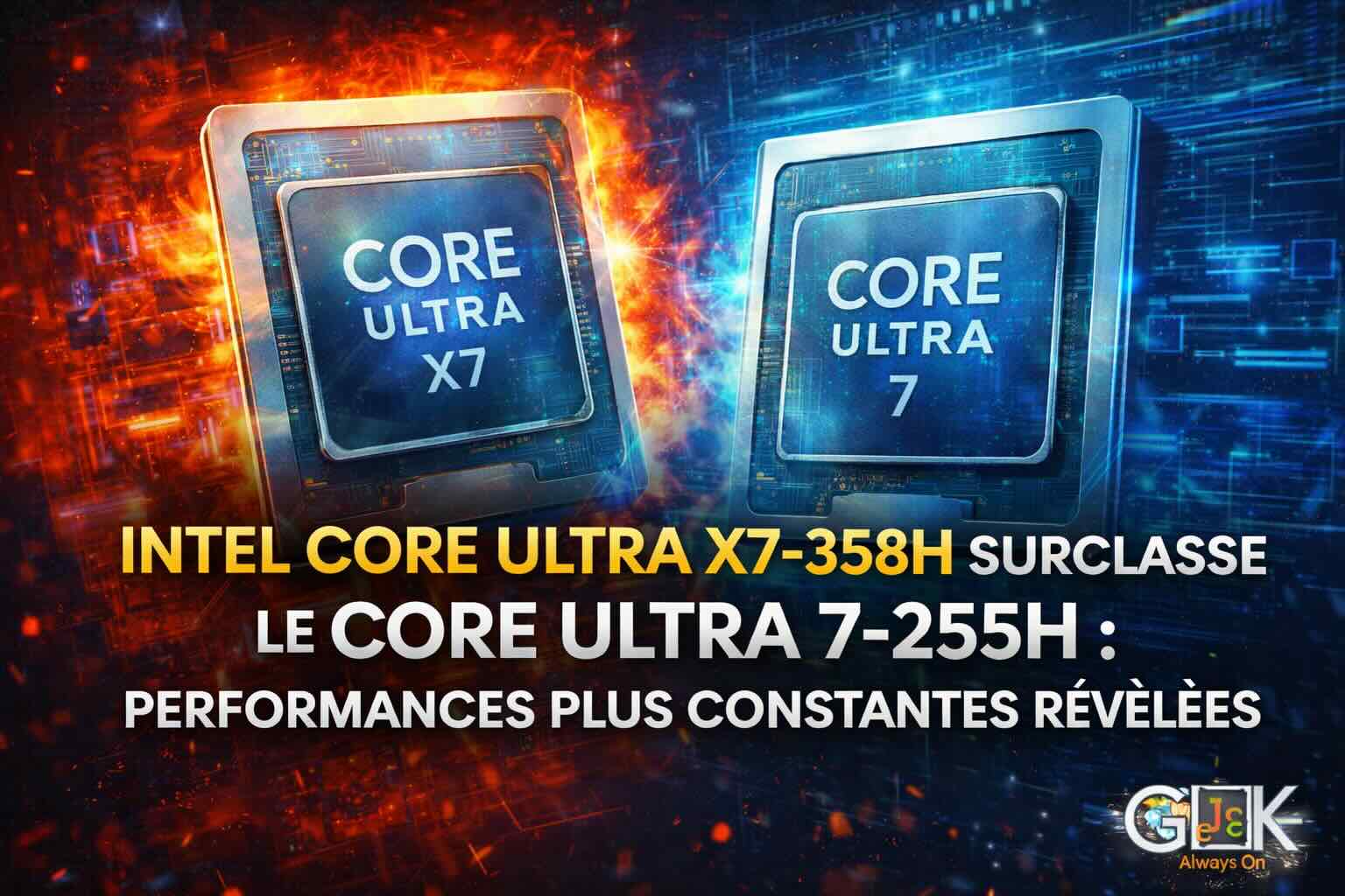 Intel Core Ultra X7-358H surclasse le Core Ultra 7-255H : performances ...