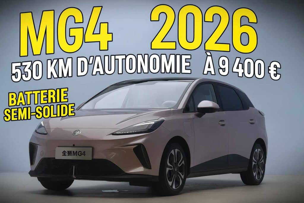 MG4 2026 : Une compacte électrique à partir de 9 400 € avec batterie semi-solide en option