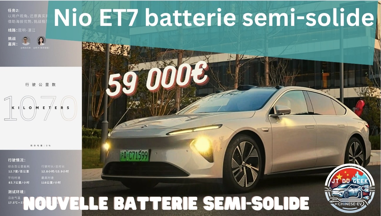 Nio ET7 : l'incroyable électrique atteint 1 070 km d'autonomie avec sa nouvelle batterie semi-solide