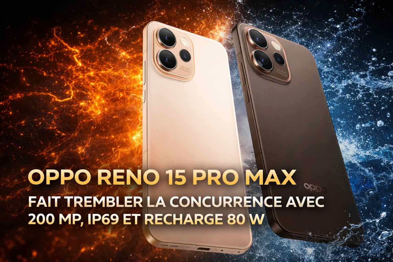 Oppo Reno 15 Pro Max fait trembler la concurrence avec 200 MP, IP69 et ...