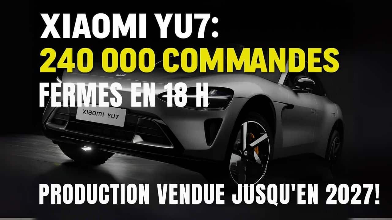 Xiaomi YU7 : 240 000 commandes fermes en 18h, usine saturée jusqu’en 2027