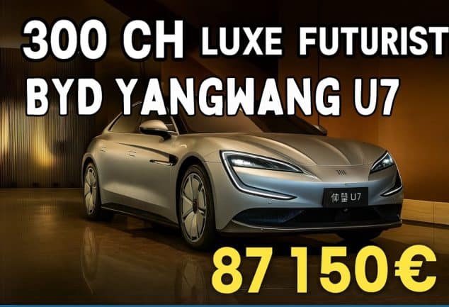 BYD Yangwang U7 : une super-berline électrique de 1 282 ch, 720 km d’autonomie et suspension ...